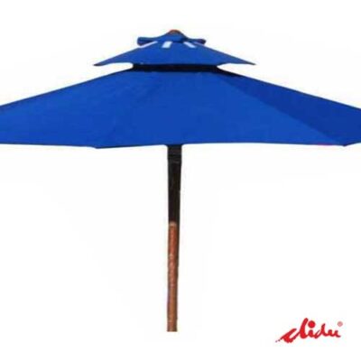 Patio Sunbeds Umbrella for Hotels Pool and Beach Two Tiered